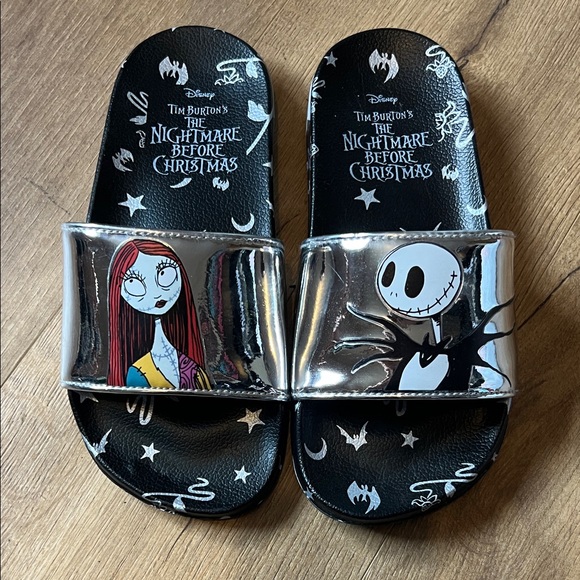 Disney | Shoes | Disney Kids Nightmare Before Christmas Slides Black ...